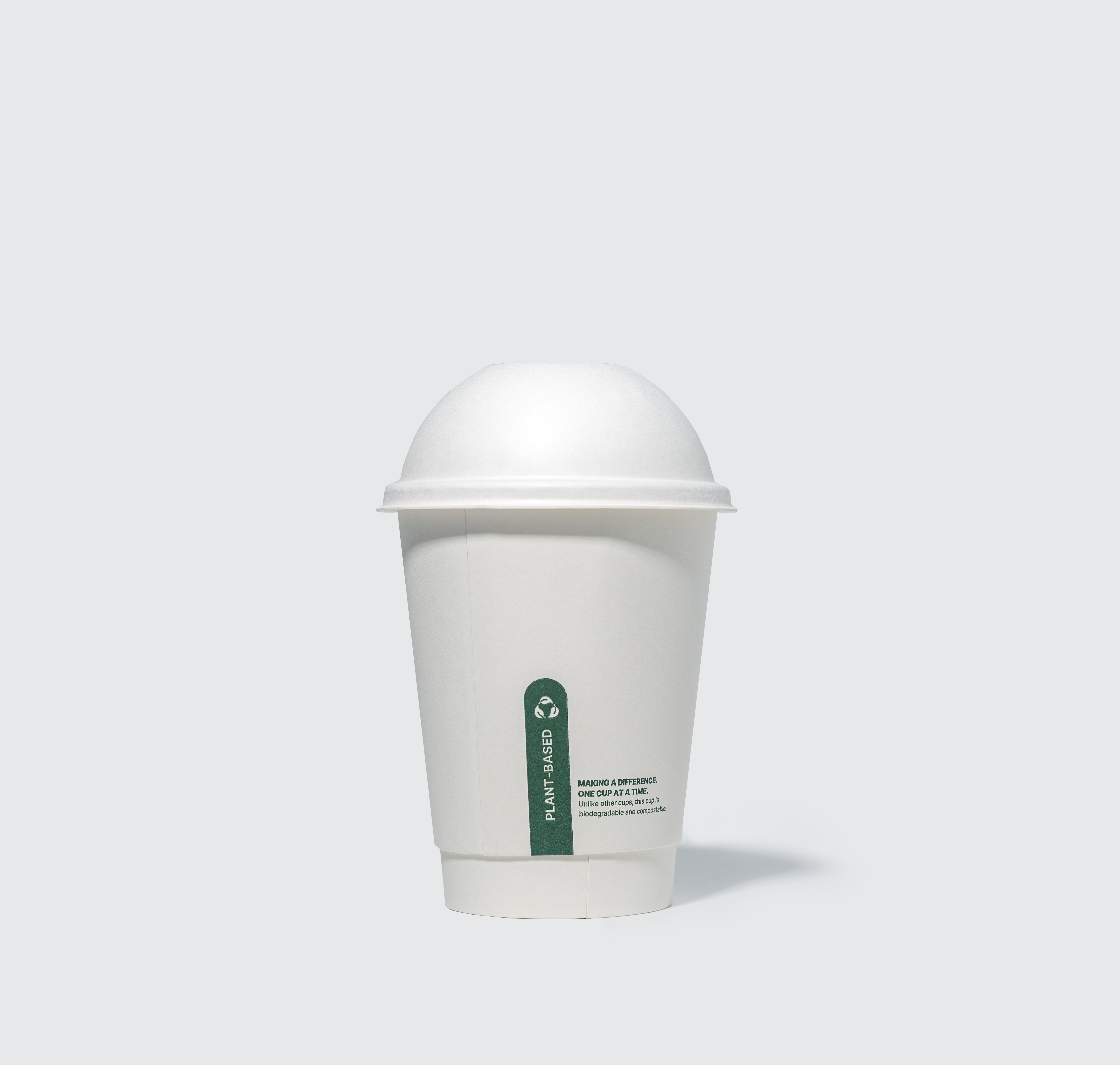 Plant-Based Cup with Dome Lid – Modern Sustainable Solutions