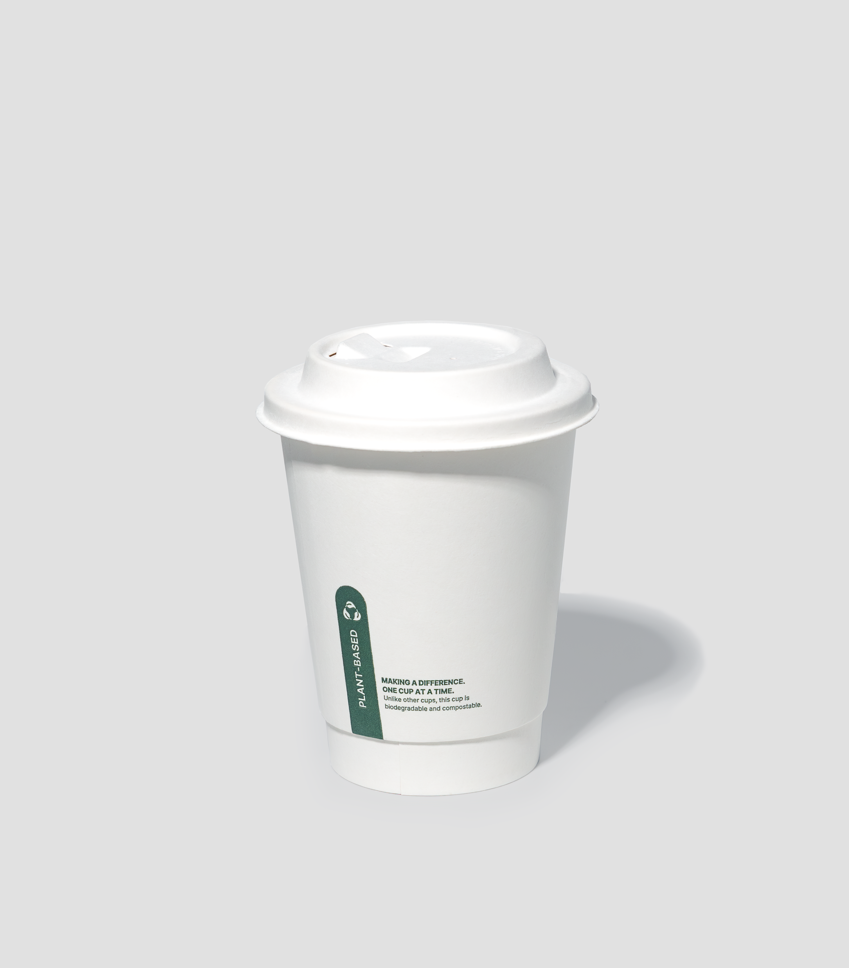 Plant-Based Cup with Strawless Lid – Modern Sustainable Solutions